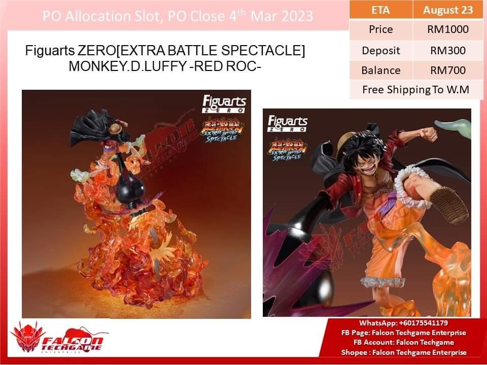 PO Figuarts ZERO [EXTRA BATTLE SPECTACLE] MONKEY.D. LUFFY -RED ROC ...