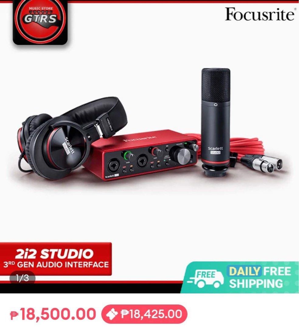 Focusrite Audio Interface and Scarlett Microphone, Audio, Other Audio ...
