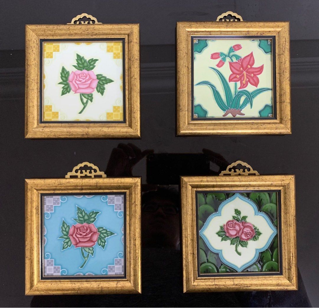 Framed Peranakan Tiles, Furniture & Home Living, Home Decor, Wall Decor ...