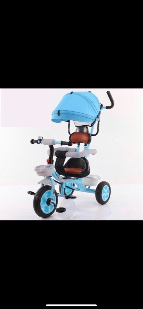 [Fully assembled] Push Tricycle with Canopy convertible into a Regular ...