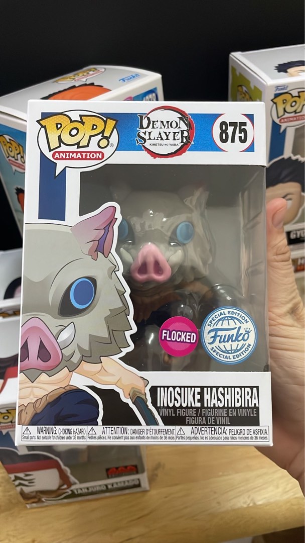 Funko Pop! Demon Slayer- Inosuke Hashibara flocked, Hobbies & Toys ...