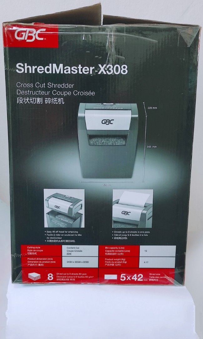 GBC ShredMaster X308 Paper Shredder, Hobbies & Toys, Stationery & Craft ...