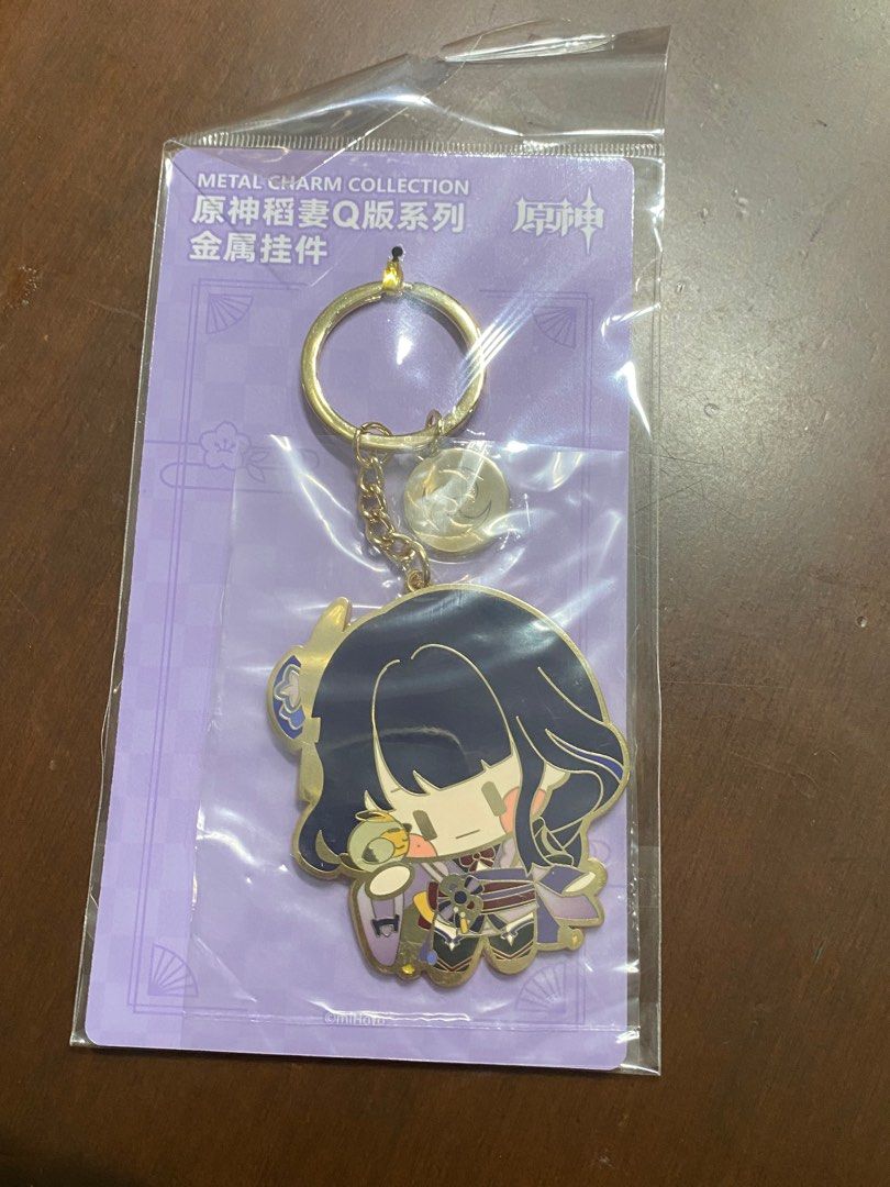 Genshin impact Raiden shogun authentic metal keychain, Hobbies & Toys ...