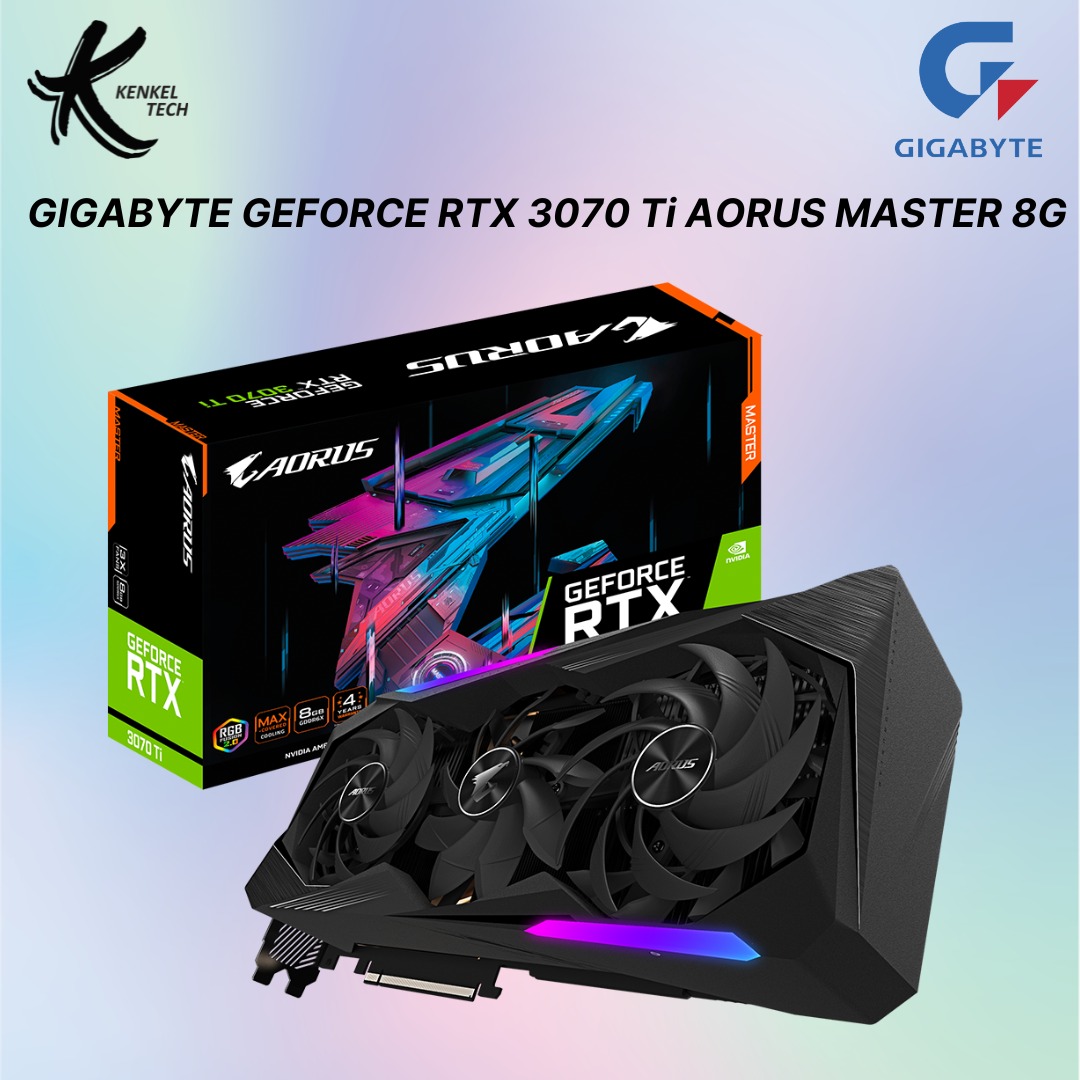 GIGABYTE GEFORCE RTX 3070 Ti AORUS MASTER 8G - Customisable LCD ...