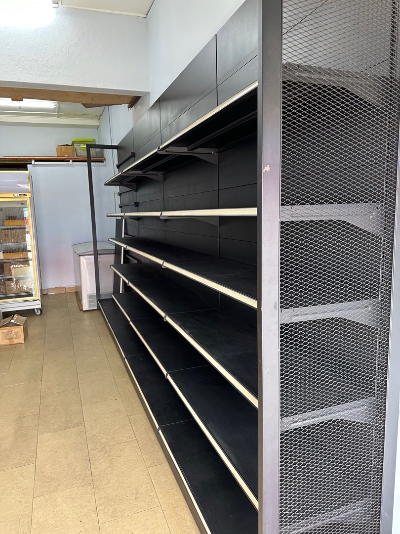 Gondola black colour Rack 4X8height, Furniture & Home Living, Outdoor ...