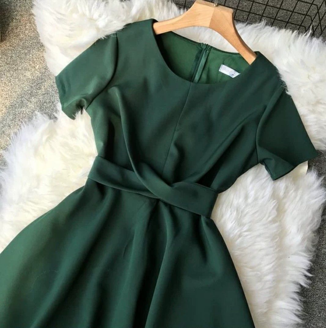 Green Office Wear Dress, Women's Fashion, Dresses & Sets, Dresses on ...