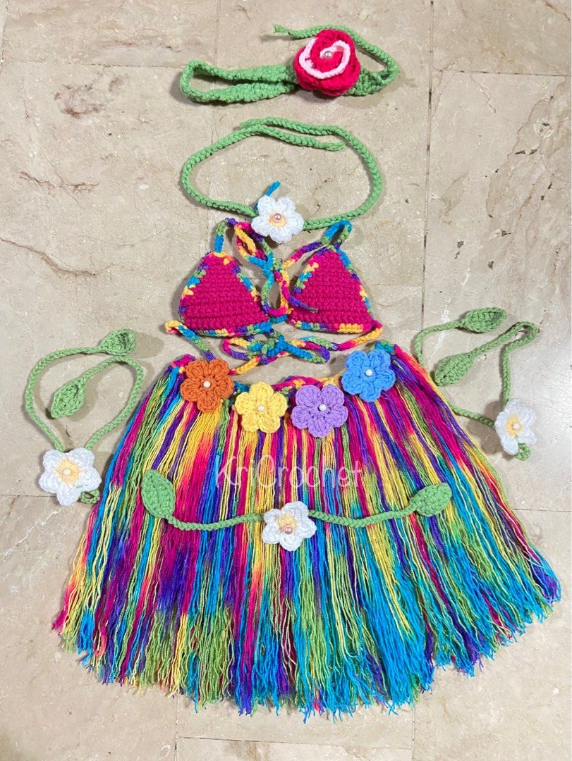Hawaiian Costume with Accessories Set on Carousell
