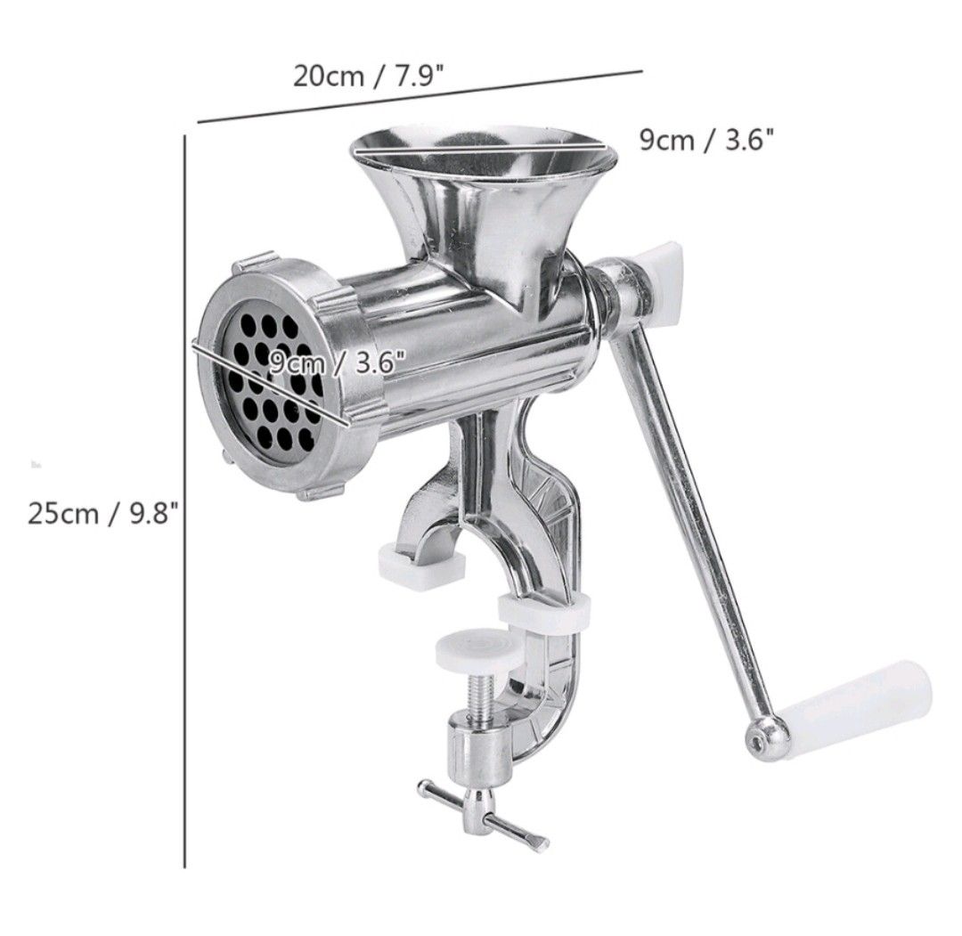 Heavy Duty Hand Operated Meat Grinder Meat Mincer Beef Noodle Pasta ...