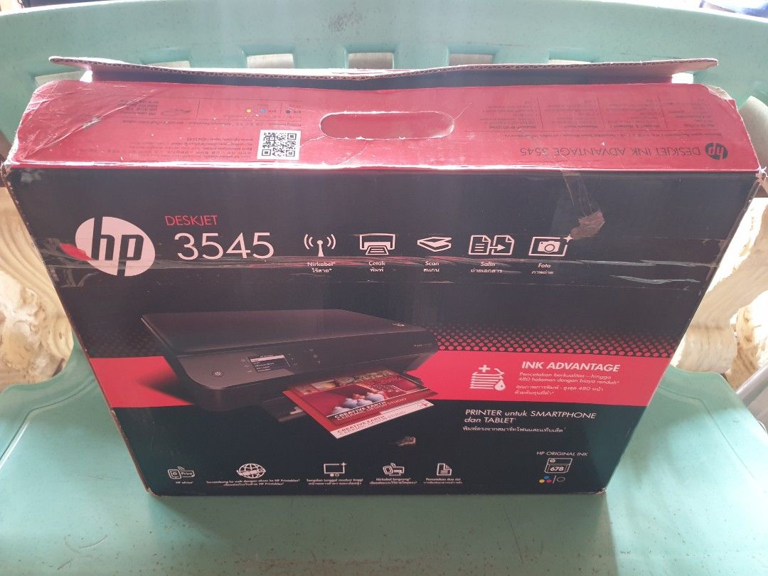 HP Deskjet 3545 with box, Computers & Tech, Printers, Scanners ...