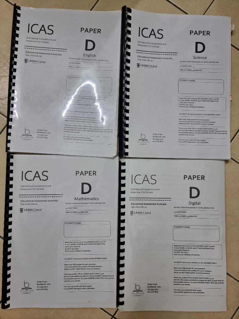 ICAS Paper D Eng Math Sc Digital, Hobbies & Toys, Books & Magazines ...