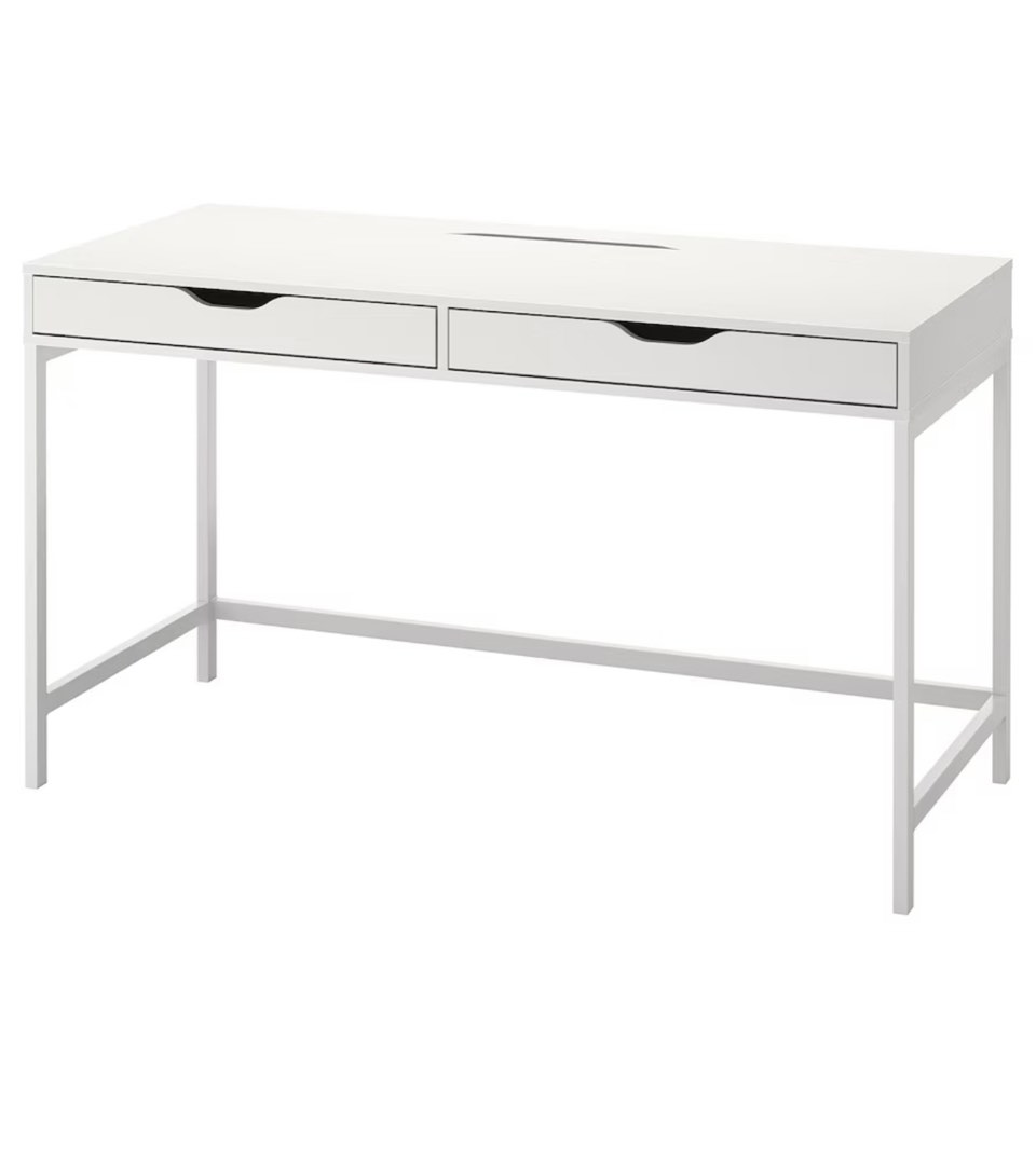 Ikea Alex Study Table White, Furniture & Home Living, Furniture, Tables ...