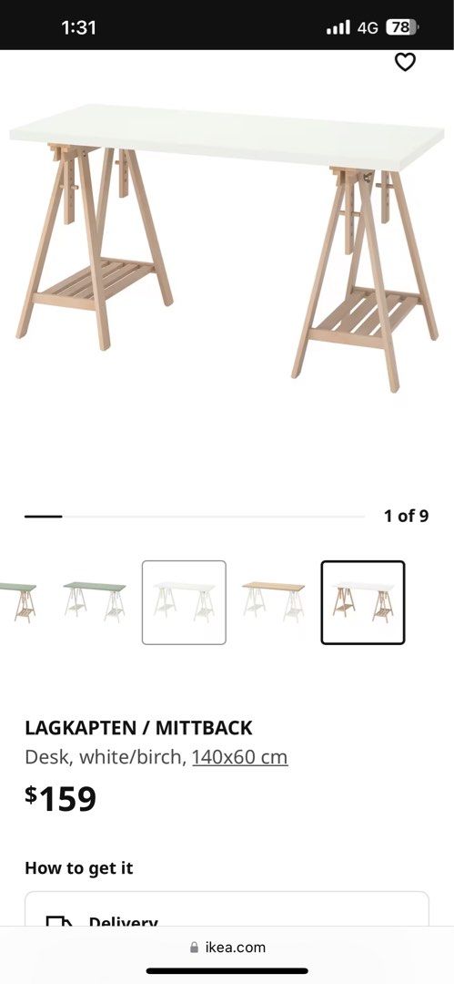 Ikea LAGKAPTEN / MITTBACK desk table, Furniture & Home Living ...