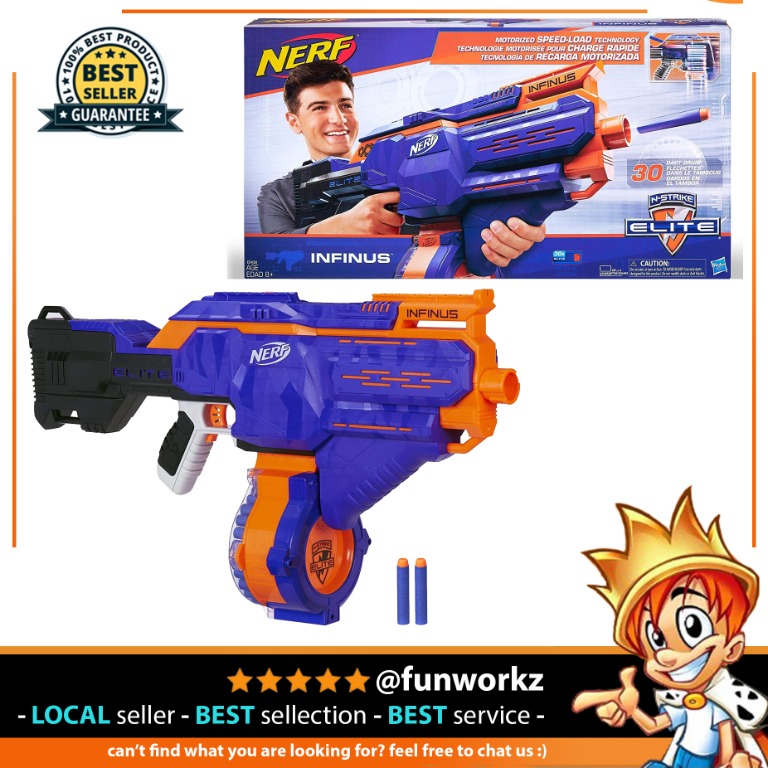 Infinus Nerf N-Strike Elite Toy Motorized Blaster with Speed-Load ...