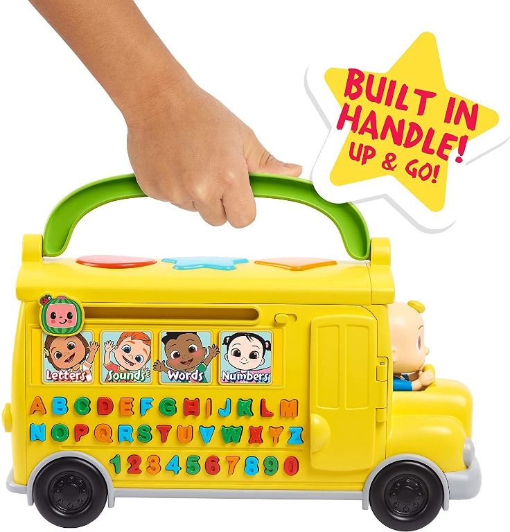 (instock) CoComelon Musical Learning Bus, Number and Letter Recognition ...