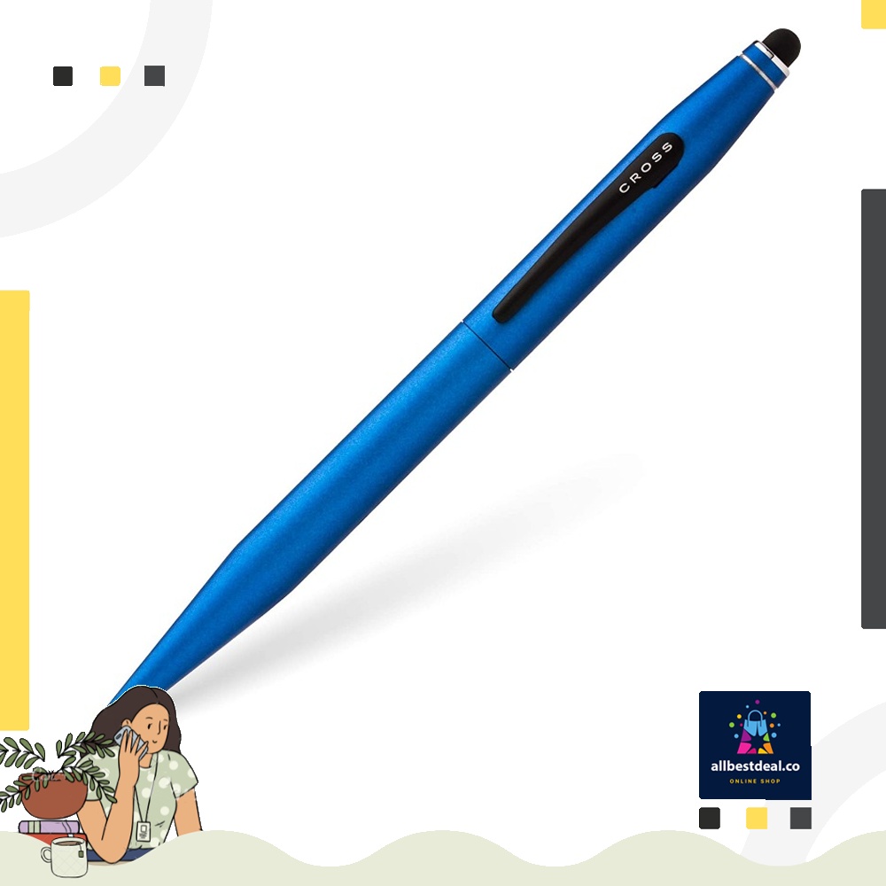 ~instock~ CROSS AT0652-6 TECH2 METALLIC BLUE Ballpoint Pen and Stylus ...