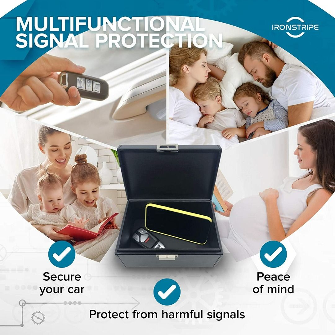 Ironstripe Car Key Signal Blocker | Extra Large 19 x 12 x 9 cm Faraday ...