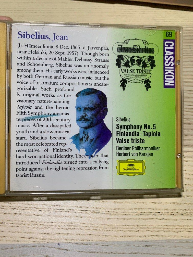Jean Sibelius - symphony No. 5, Hobbies & Toys, Music & Media, CDs ...