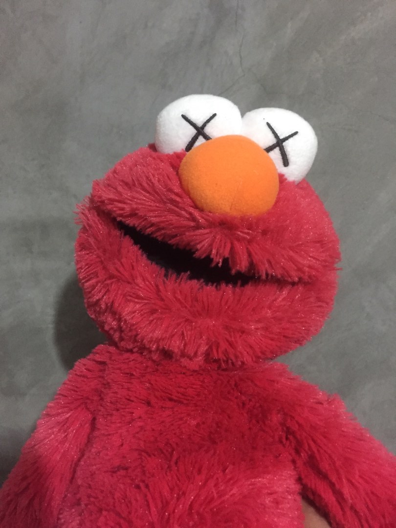 Kaws Uniqlo Sesame Street Elmo Plush Toy on Carousell
