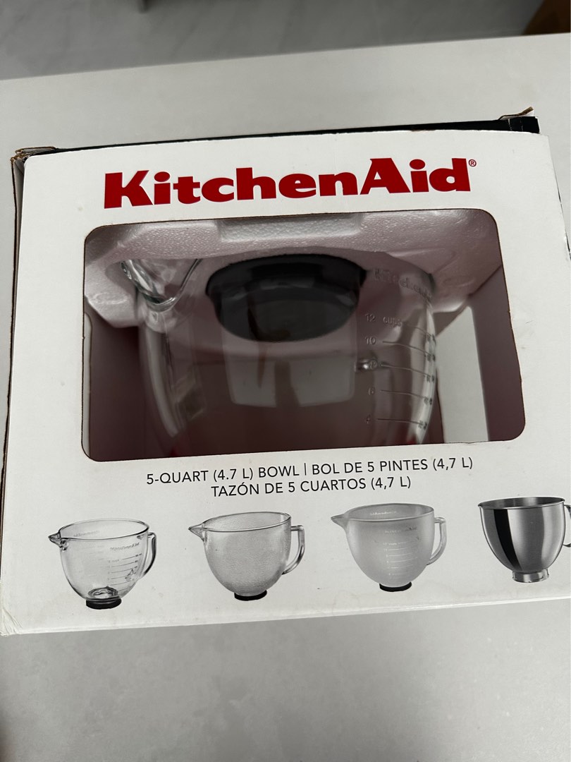 Kitchenaid glass bowl with lid, TV & Home Appliances, Kitchen ...