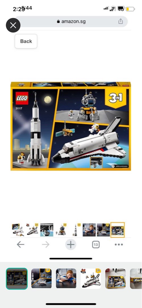 Lego space shuttle 3 in 1 build 31117, Hobbies & Toys, Toys & Games on ...