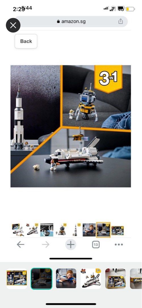 Lego space shuttle 3 in 1 build 31117, Hobbies & Toys, Toys & Games on ...