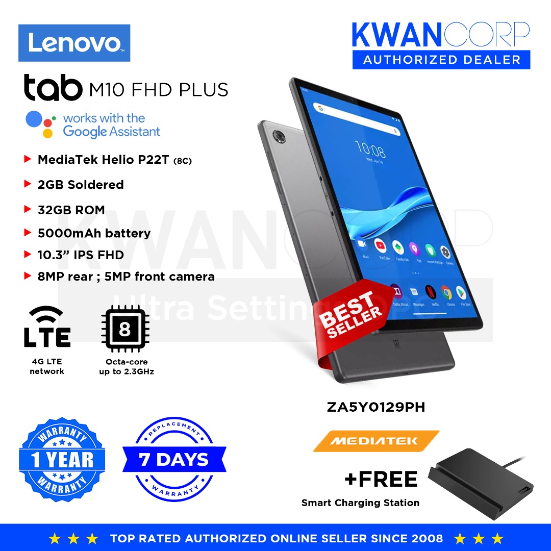 Lenovo Smart Tab M10 FHD Plus ZA5Y0129PH MediaTek Helio P22T 2GB RAM ...