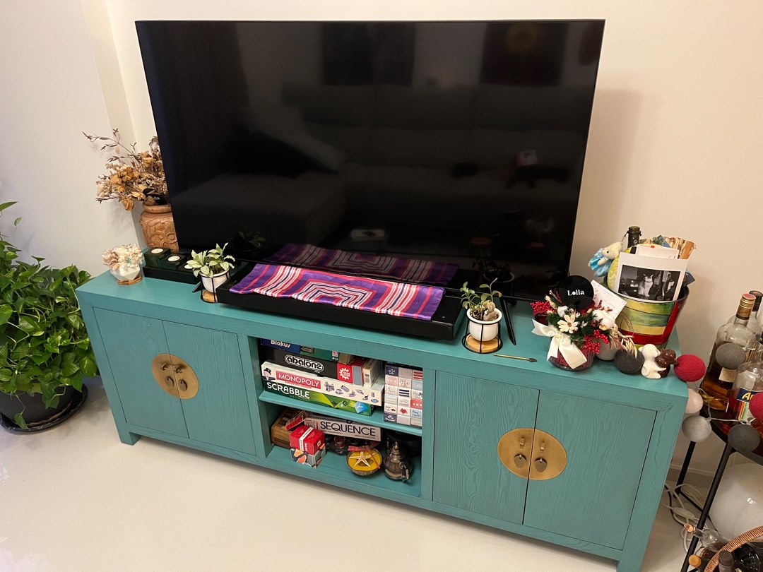 Lims turquoise tv console, Furniture & Home Living, Furniture, TV ...