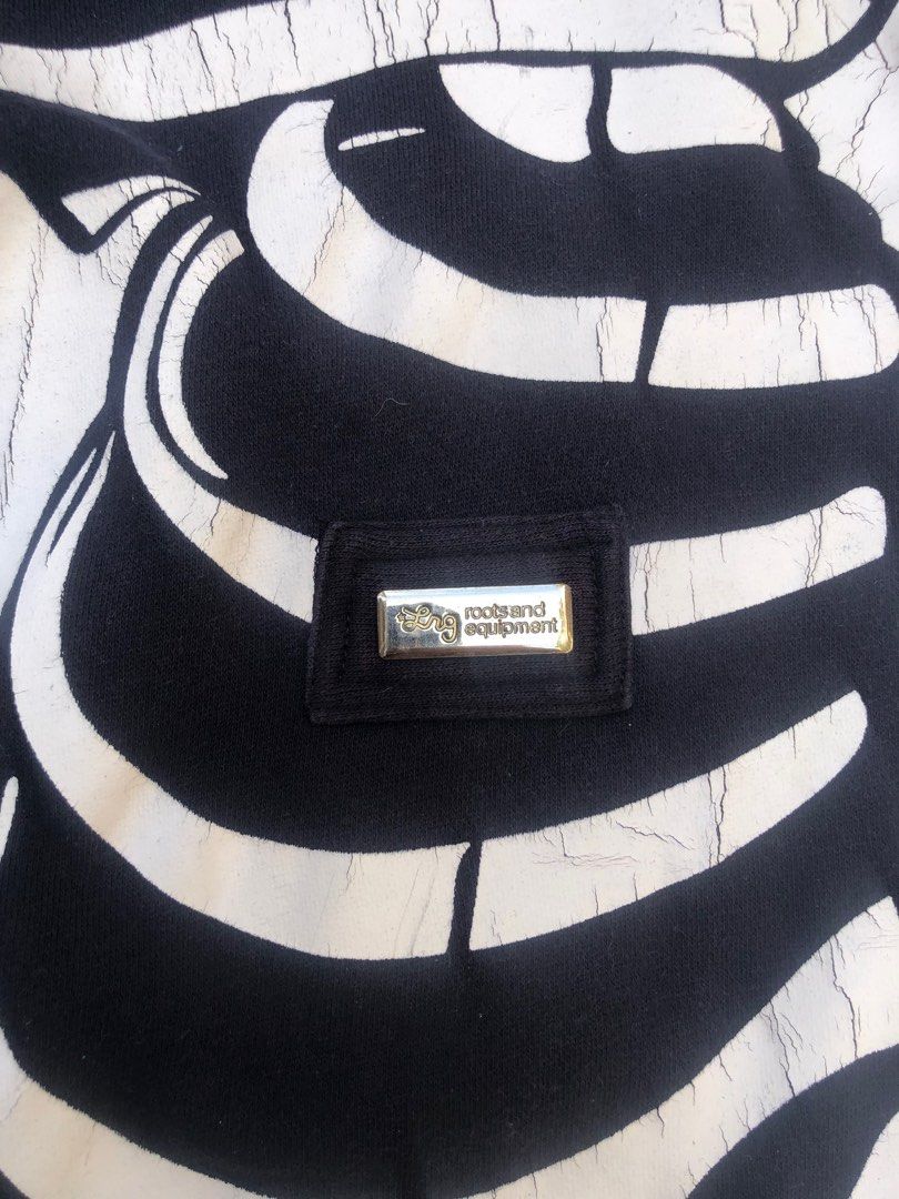 LRG DEAD SERIOUS SKELETON HODDIE FULLZIP Y2K PUNK GOTHIC GRUNGE ...