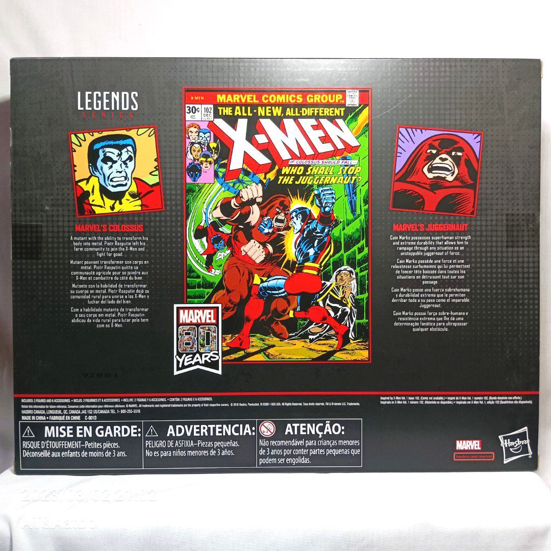 Marvel Legends 80years 6" scale X-MEN COLOSSUS & JUGGERNAUT action ...