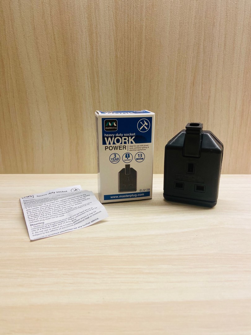 MasterPlug Heavy Duty Socket (Manual Wiring), Computers & Tech, Parts ...