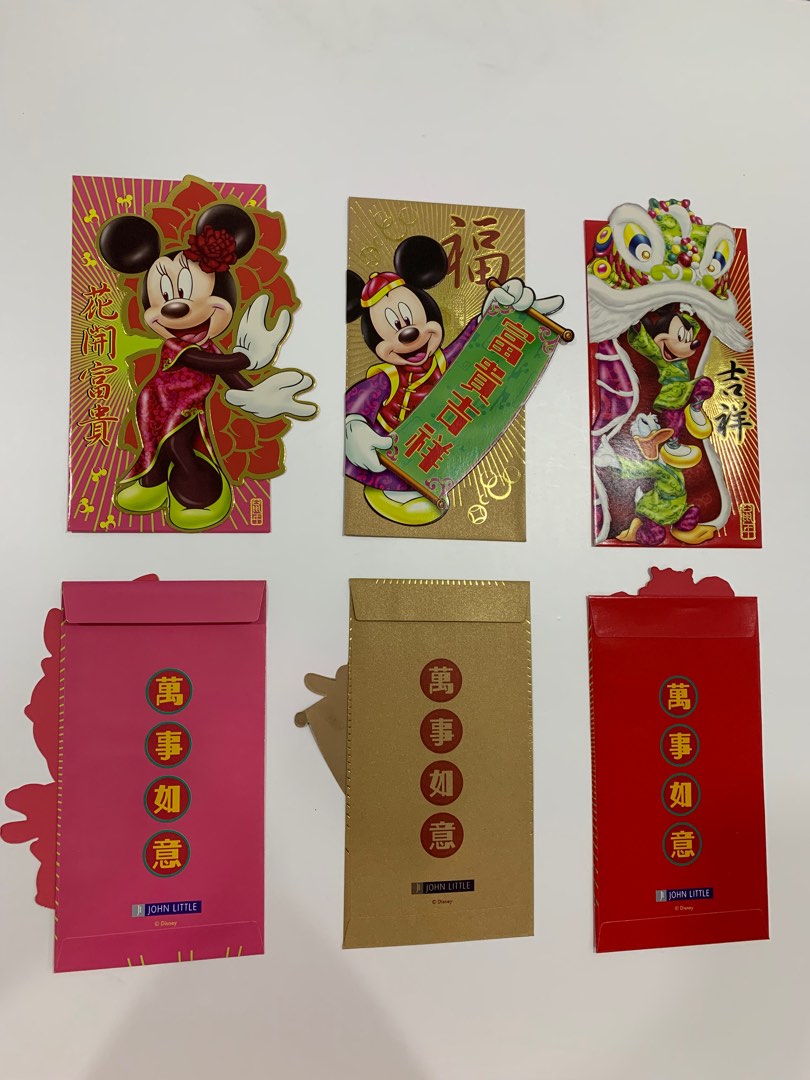 Mickey Mouse & Minnie Red Packets Ang Pao Collectables, Hobbies & Toys ...