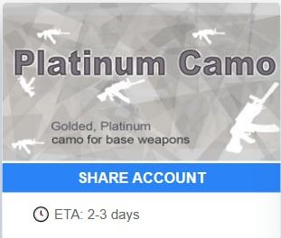 MW2/WZ2 Warzone 2 Modern Warfare 2 CAMO BOOSTING SERVICES gold/plat ...