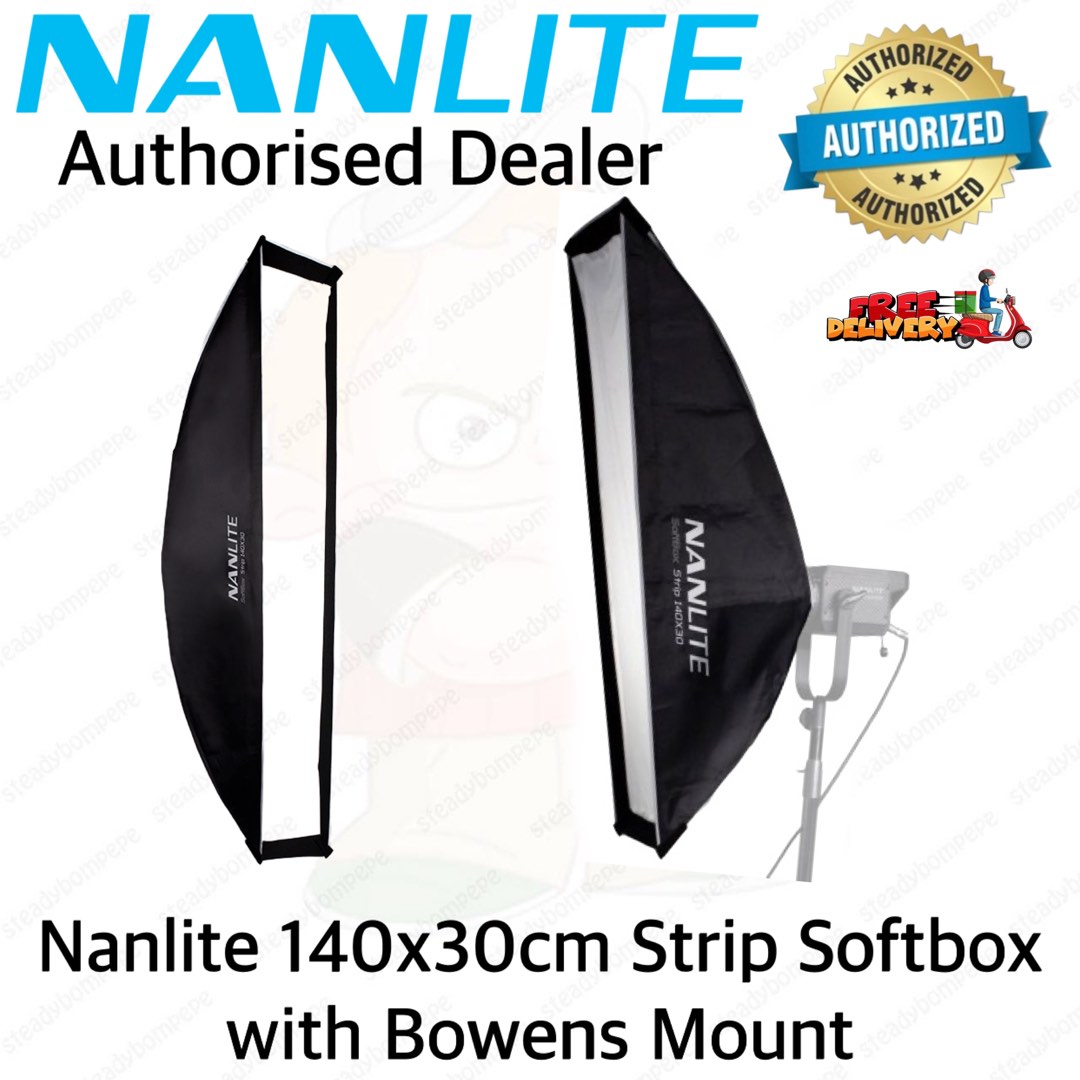 Nanlite 140x30cm Strip Softbox With Bowen Mount, Photography, Photography Accessories, Lighting ...
