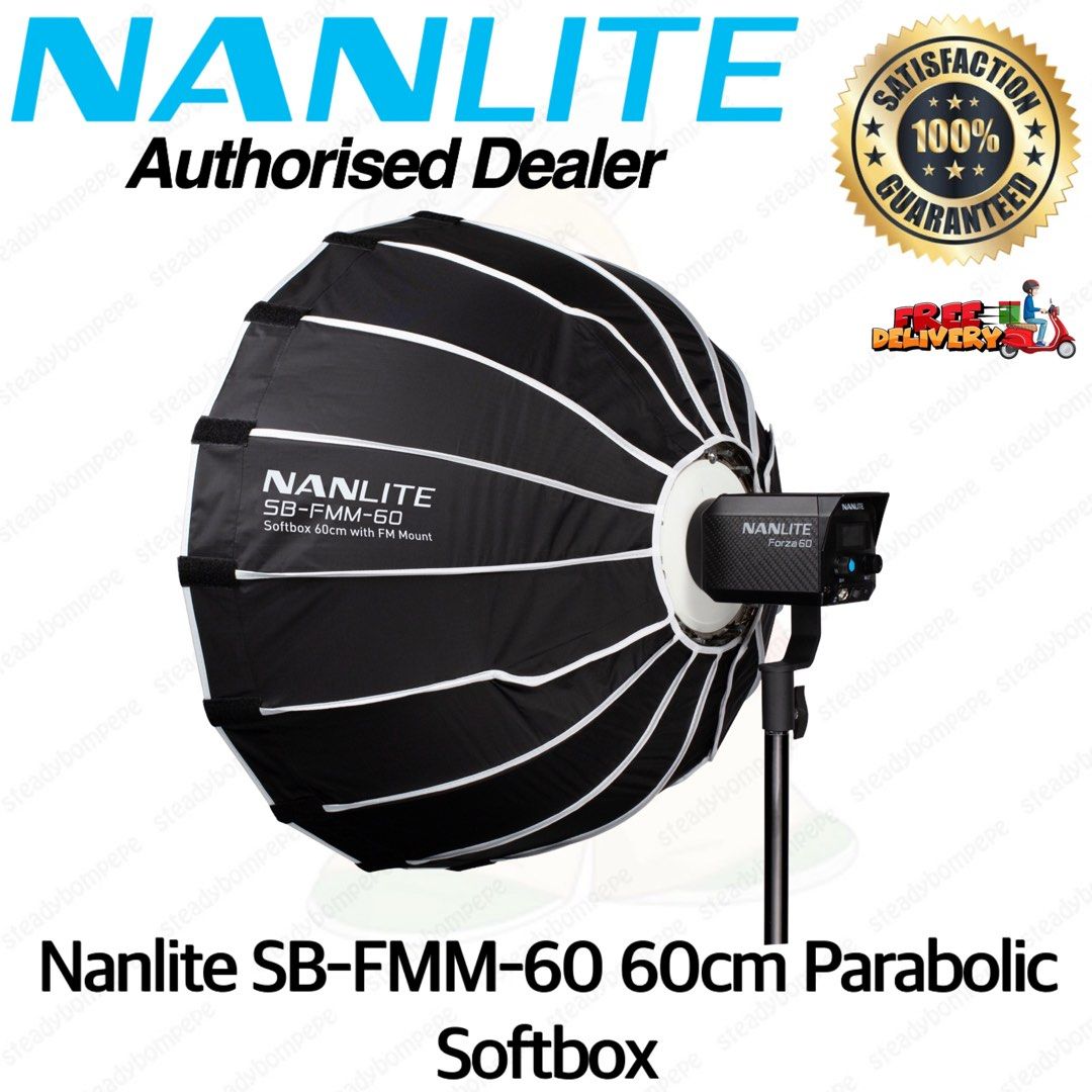 Nanlite SB-FMM-60 60cm Parabolic Softbox, Photography, Photography Accessories, Lighting ...