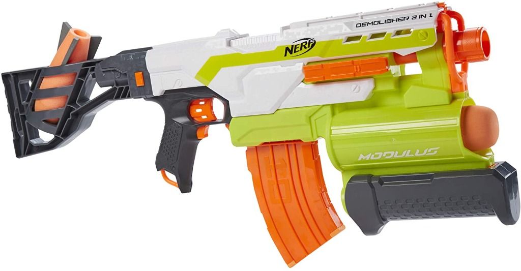 Nerf Modulus Demolisher 2-in-1 Motorized Blaster, Fires Darts and ...