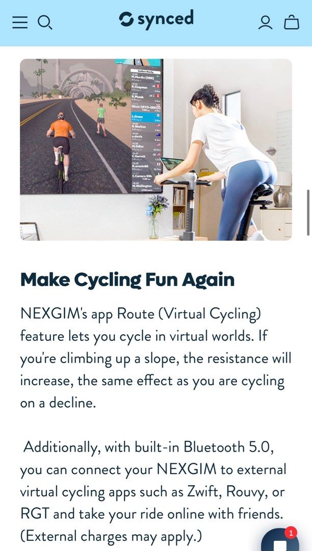 NEXGIM QB-C01 Smart AI Exercise Bike, Sports Equipment, Exercise ...