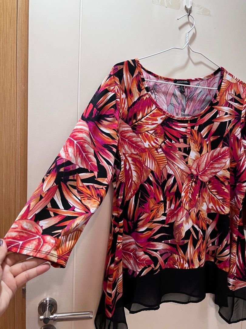 Notations Blouse, Women's Fashion, Tops, Blouses on Carousell