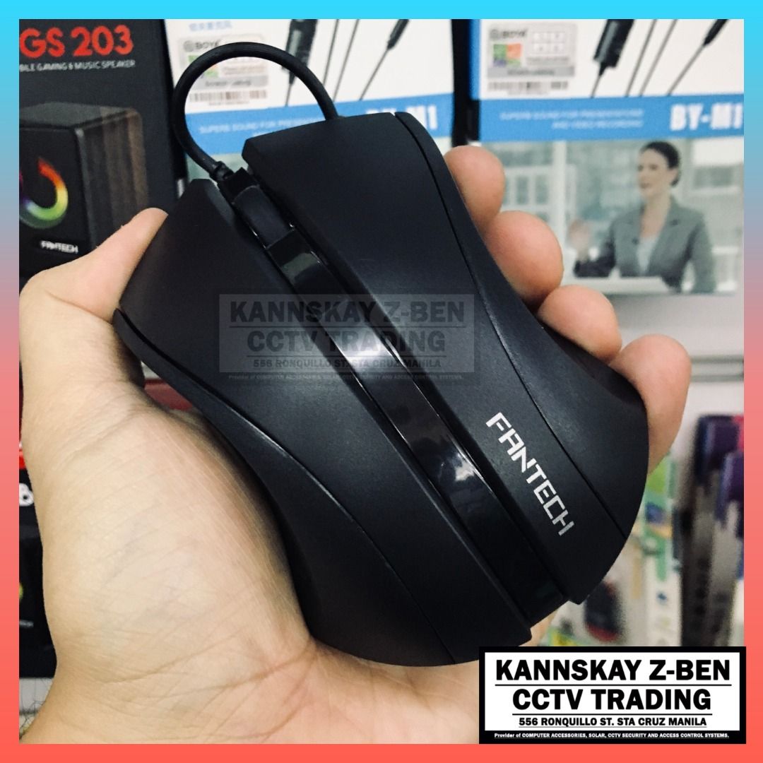 Fantech T533 Wired Office Mouse Premium Office Mouse for Laptop and PC - Black on Carousell