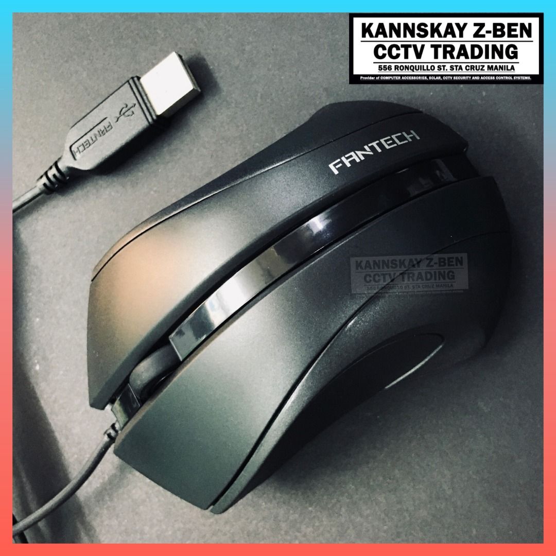 Fantech T533 Wired Office Mouse Premium Office Mouse for Laptop and PC - Black on Carousell