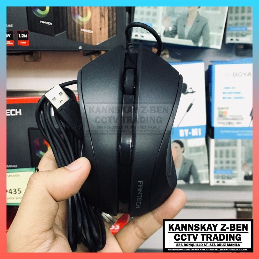 Fantech T533 Wired Office Mouse Premium Office Mouse for Laptop and PC - Black on Carousell