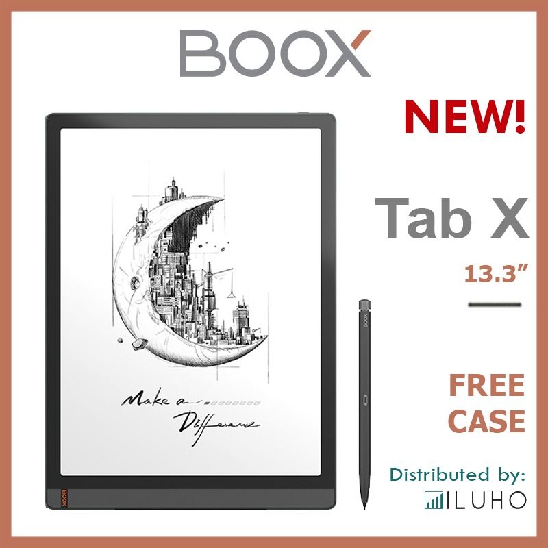Onyx BOOX Tab X 13.3 Inch ePaper Tablet PC Android 11 EInk Reader Octa Core (6GB RAM, 128GB ...