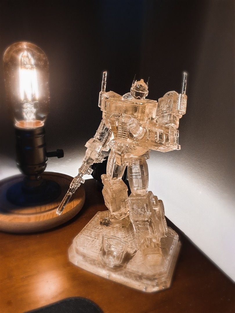 Optimus Prime - Transparent Figure - With Optional Light Base, Hobbies ...