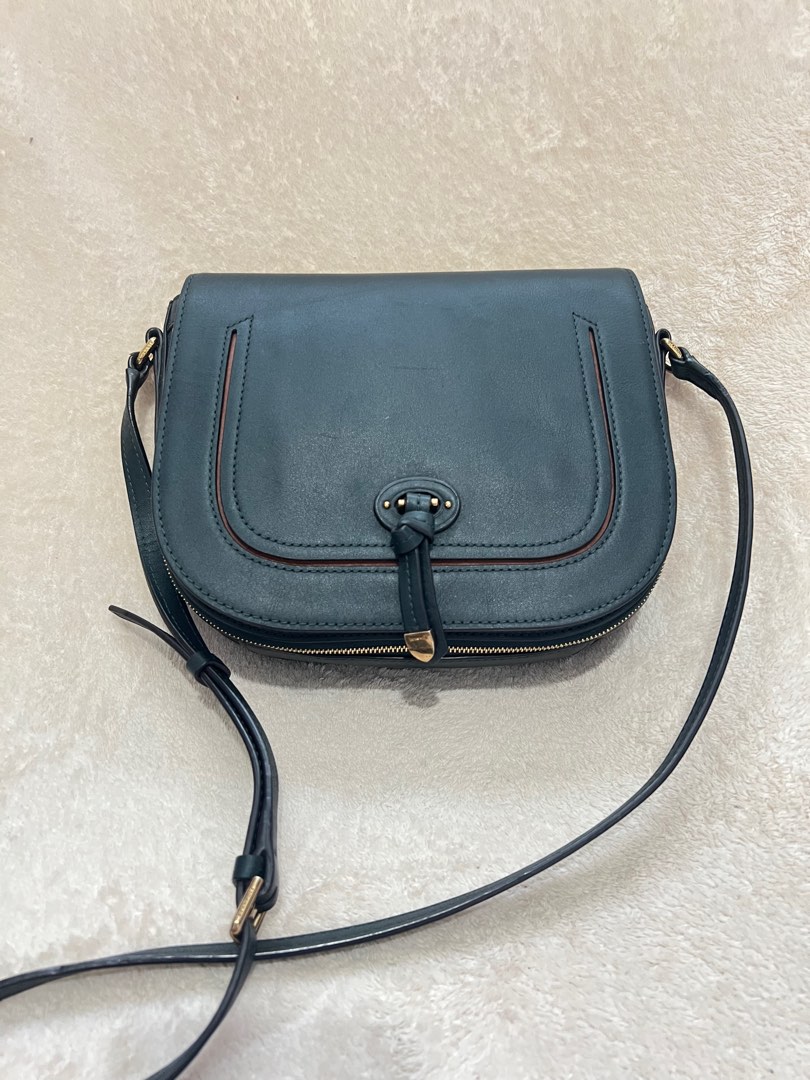 Original Bean Pole Emerald Satchel Crossbody Bag, Women's Fashion, Bags ...