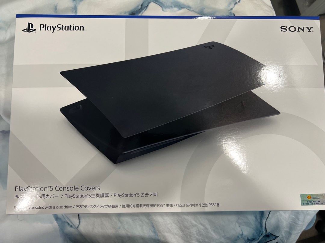 PS5 Console Cover (Midnight Black) Original, Video Gaming, Gaming ...