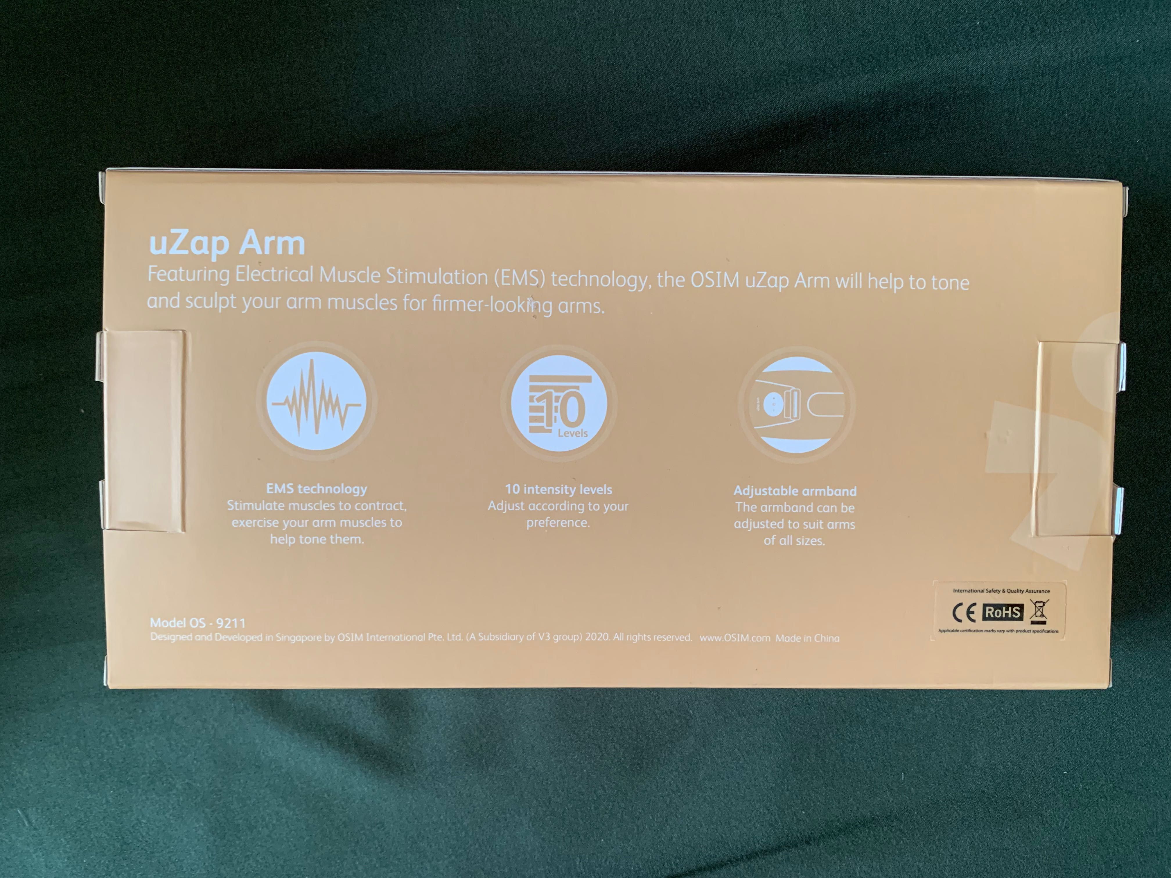 Osim uZap arm EMS Toning Belt, Health & Nutrition, Massage Devices on ...