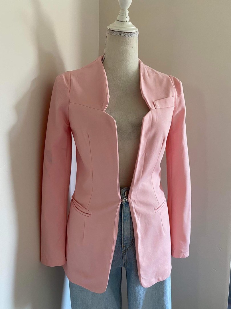 pastel pink blazer on Carousell