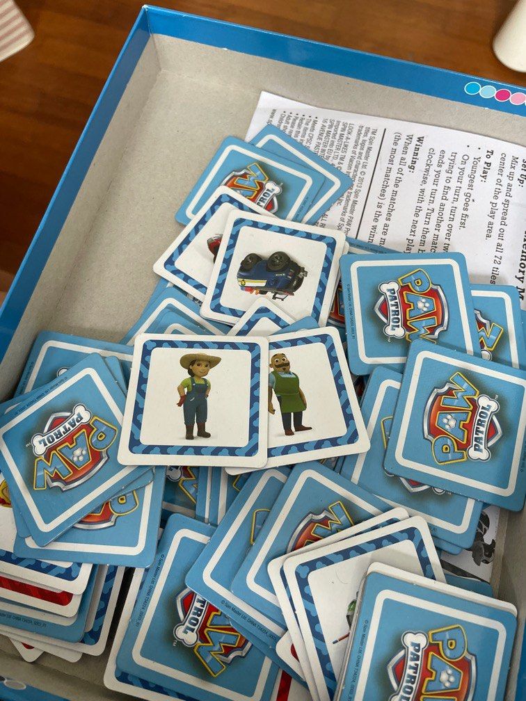 Paw patrol matching game, Hobbies & Toys, Toys & Games on Carousell