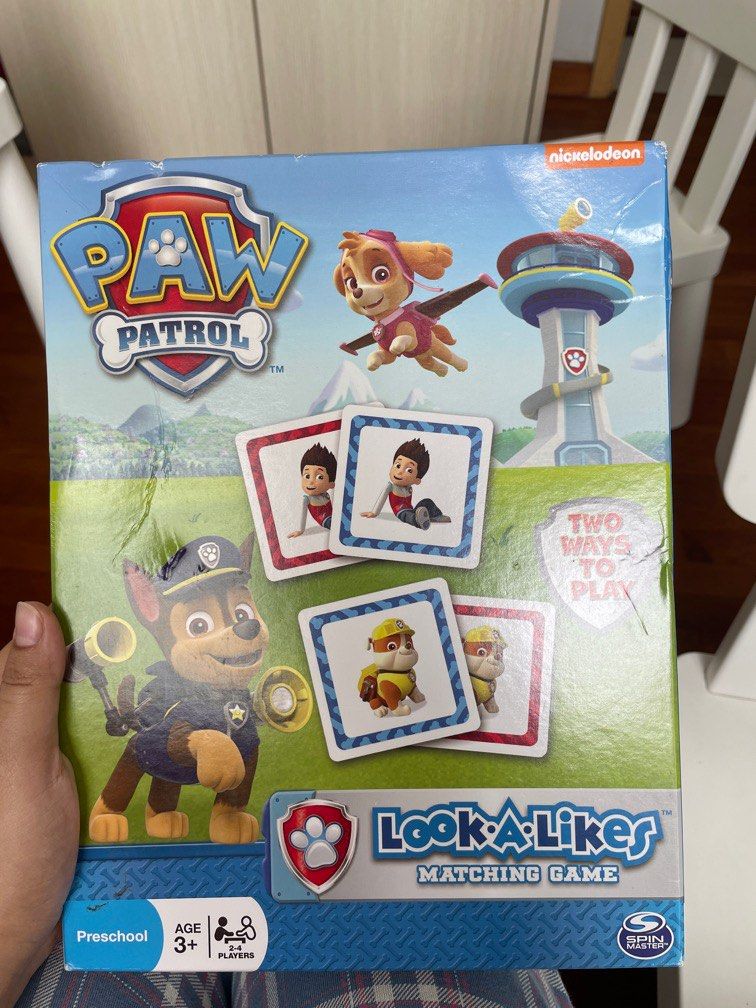 Paw patrol matching game, Hobbies & Toys, Toys & Games on Carousell