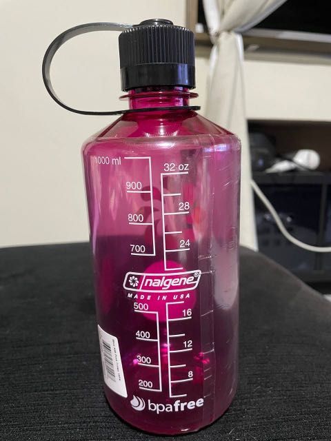 pink nalgene bottle (1 litre), Furniture & Home Living, Kitchenware ...