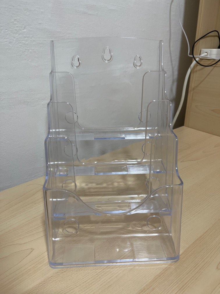 plastic / acrylic paper display organiser, card holder, pamphlet stand ...